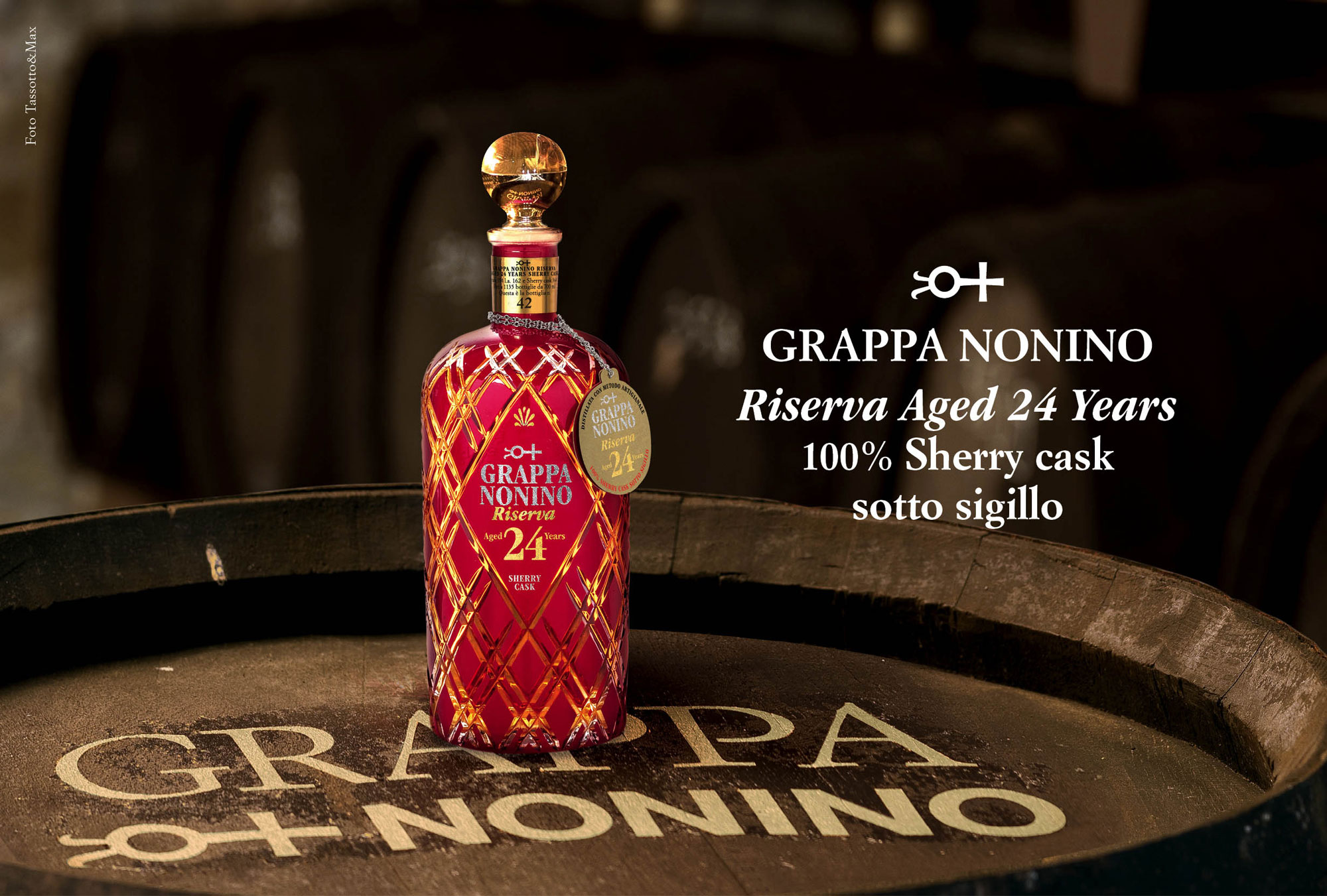 Scopri Grappa Nonino Riserva Aged 24 Years 100% Sherry Cask sotto ...
