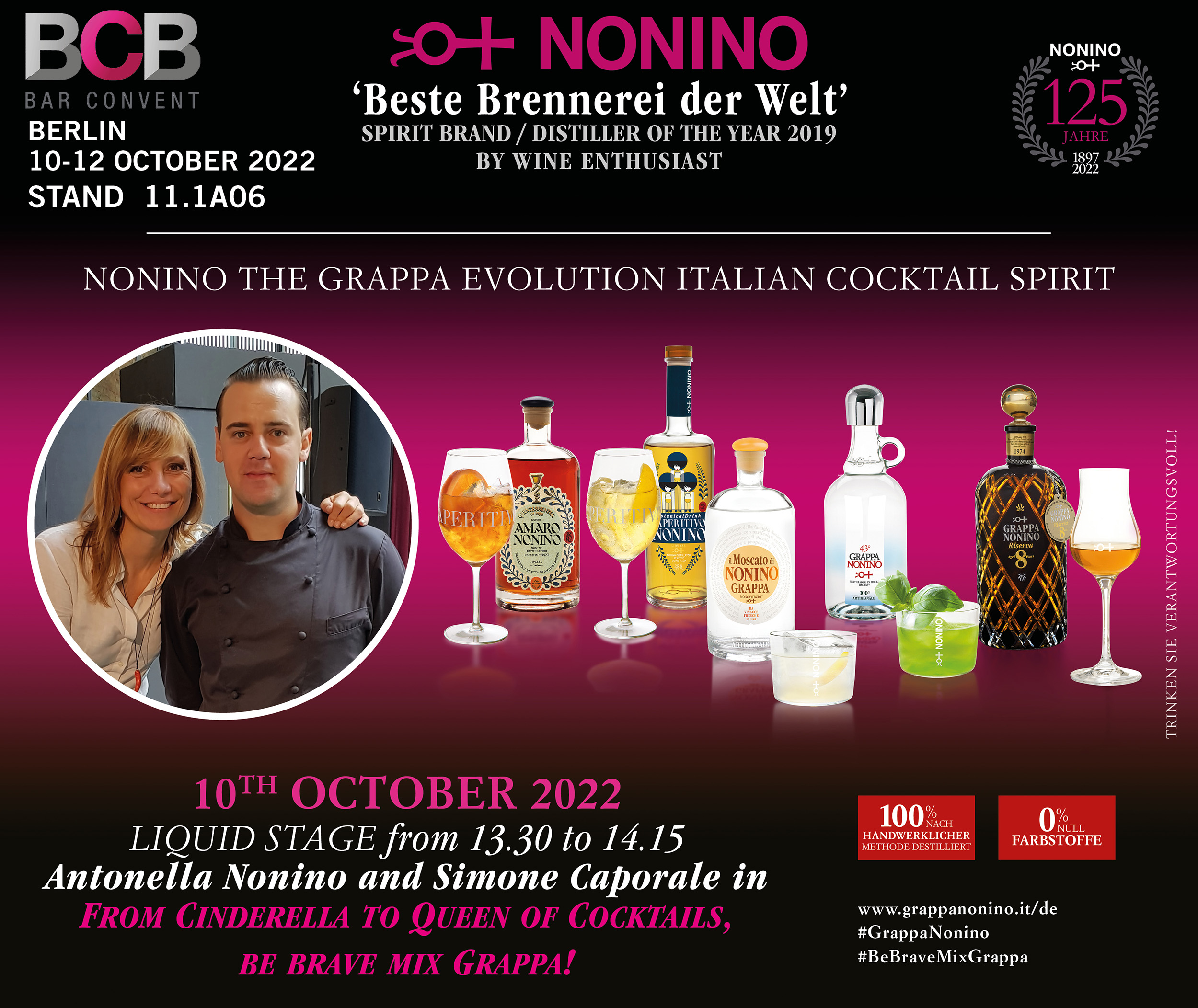 Nonino at BCB Bar Convent Berlin - Grappa Nonino