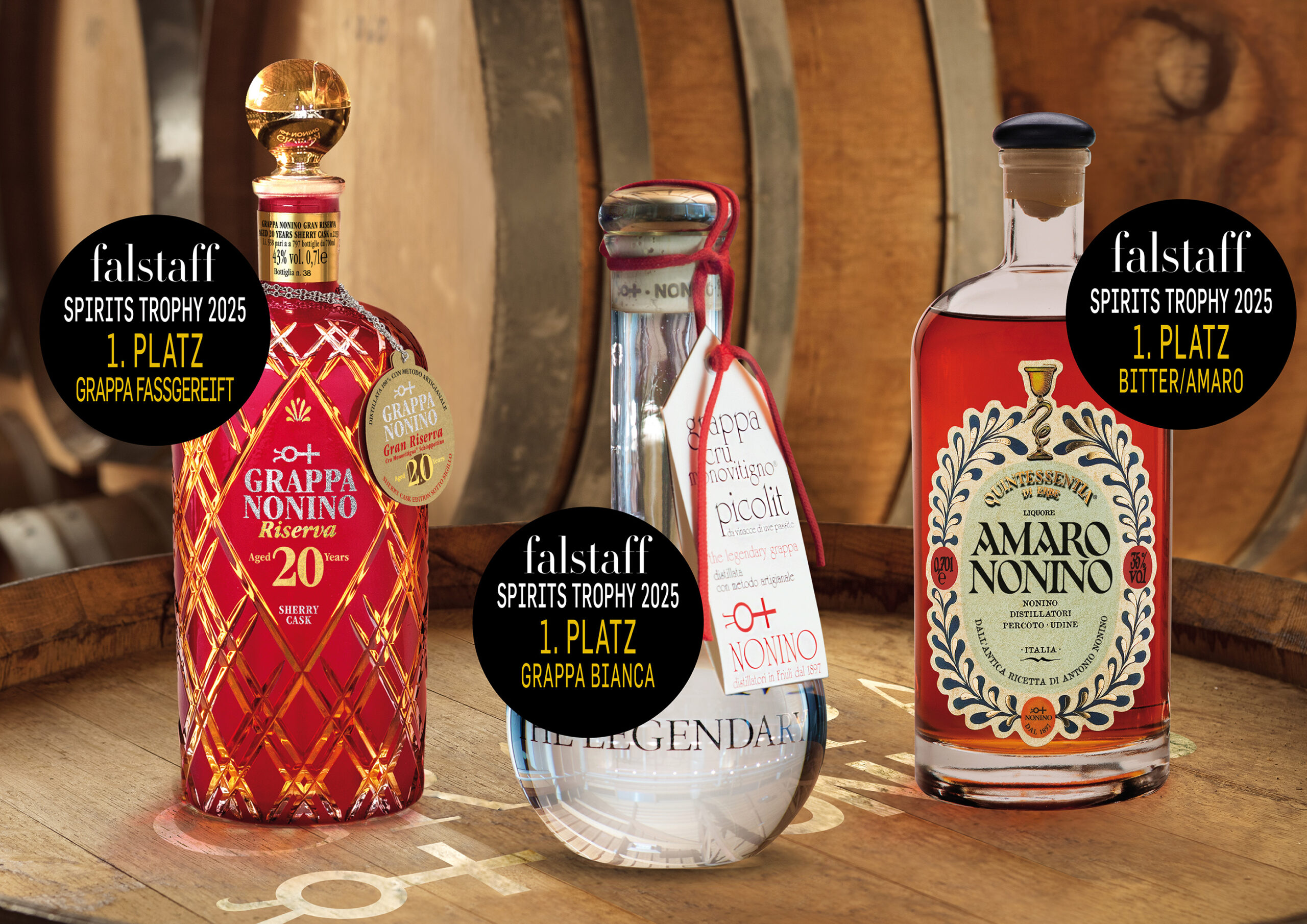 Grappa Nonino und Amaro Nonino triumphieren bei der Falstaff Spirits ...
